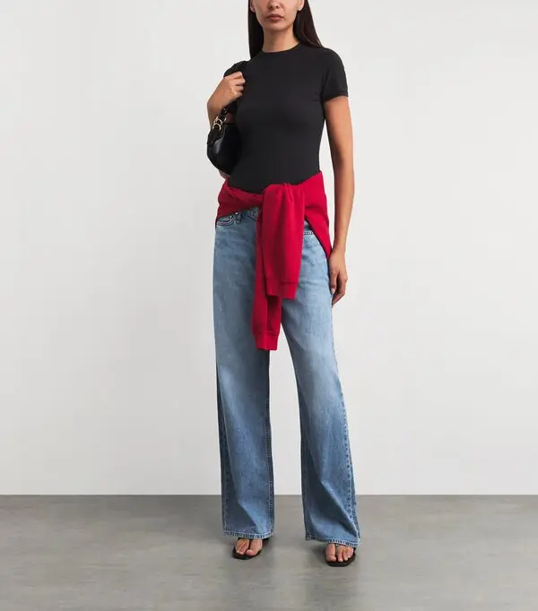 Rag & Bone Logan Mid-rise Wide-leg Jeans - Blue