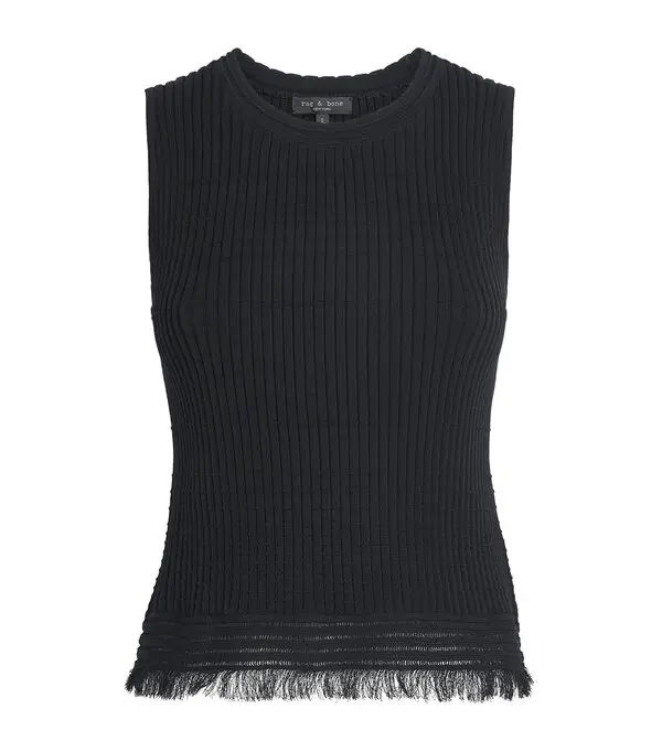 Rag & Bone Ayan Distressed Ribbed Tank Top