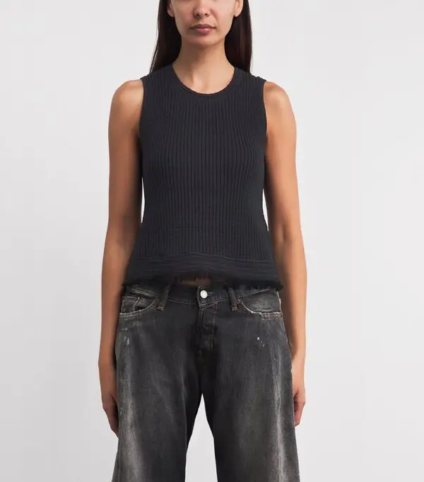 Rag & Bone Ayan Distressed Ribbed Tank Top