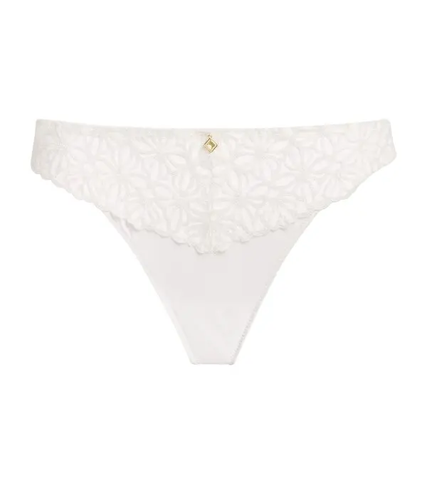 AUBADE Lace Secret Memories Tanga Briefs - Ivory