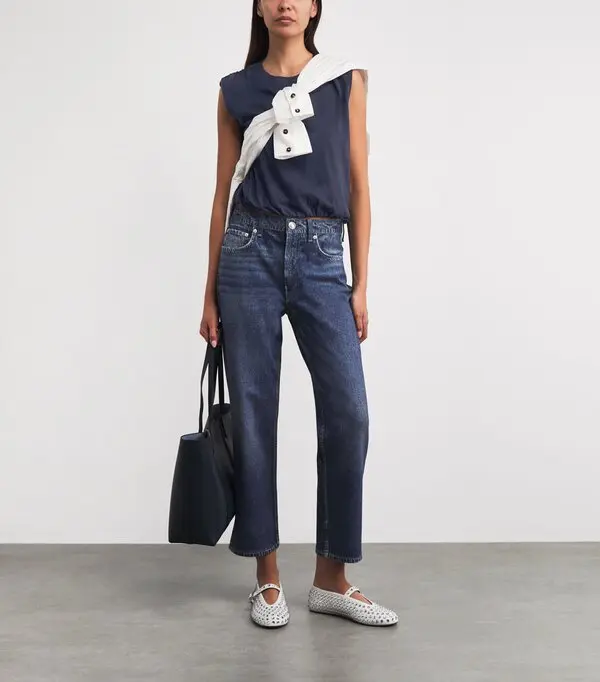 Rag & Bone Mica Bubble Hem Crop Top