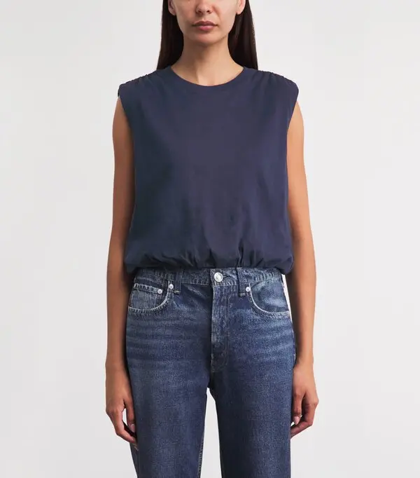 Rag & Bone Mica Bubble Hem Crop Top