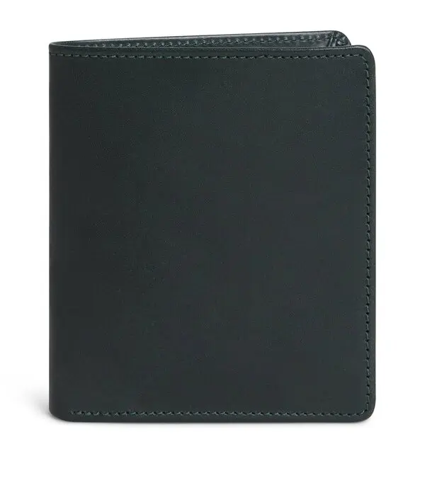 SWAINE Leather Compact Bifold Wallet - Green