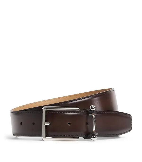 CHRISTIAN LOUBOUTIN Chambeliss Leather Belt - Brown