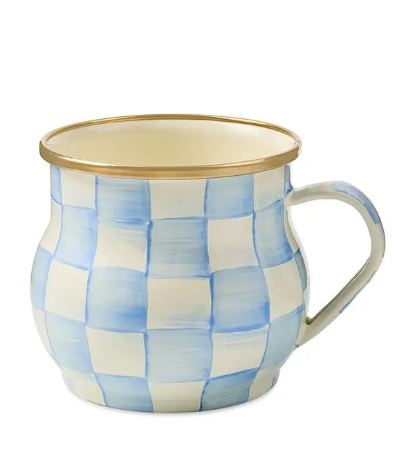 MACKENZIE-CHILDS Sky Check Mug - Blue
