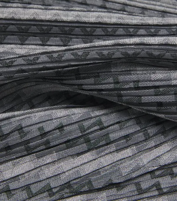 Issey Miyake Cotton-blend Zigzag Top - Grey