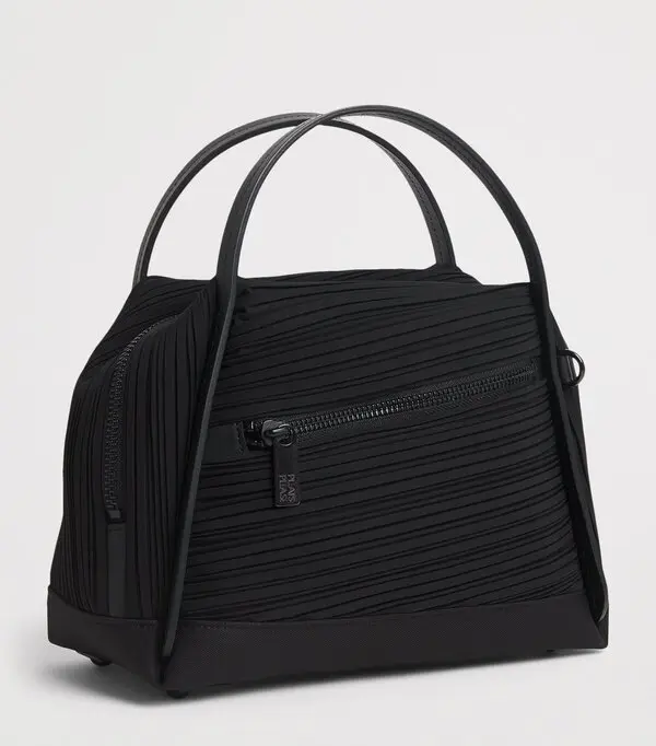 Issey Miyake Bias Pleats Top-handle Bag - Black