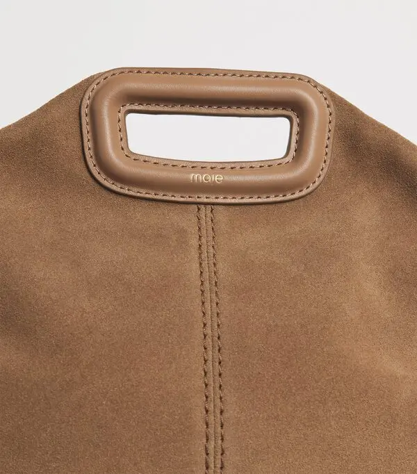 Maje Mini Suede Miss M Shoulder Bag - Brown