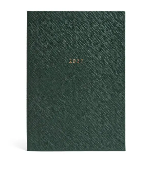 Harrods Leather A5 2027 Diary - Green