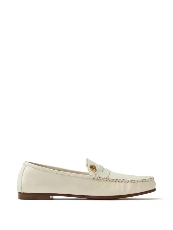 Versace Guanto Leather Loafers With Medusa Hardware