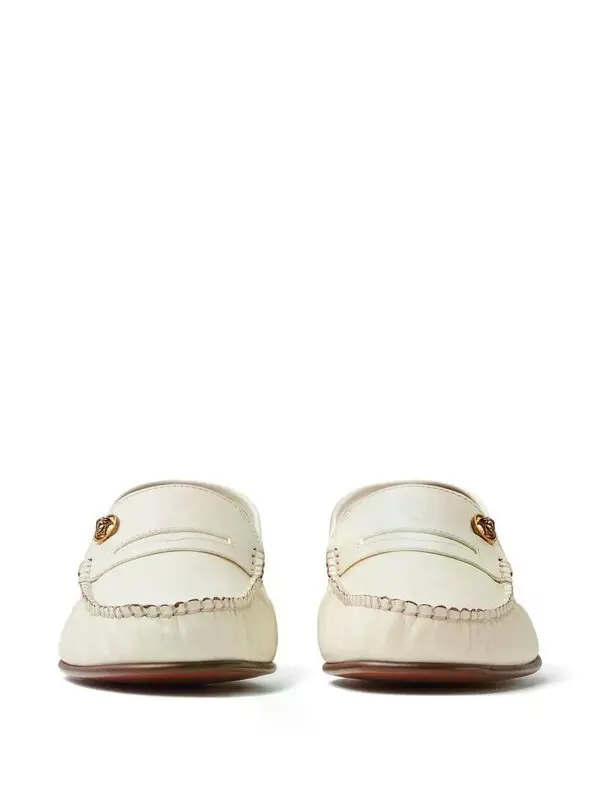 Versace Guanto Leather Loafers With Medusa Hardware