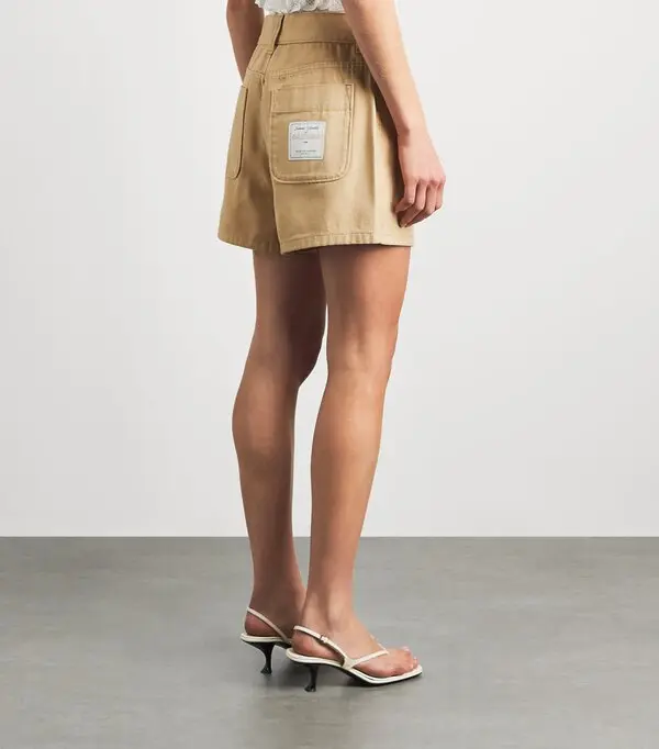Sandro Dyed Denim Shorts - Beige