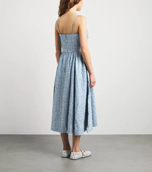 Sandro Sequined Striped Midi Dress