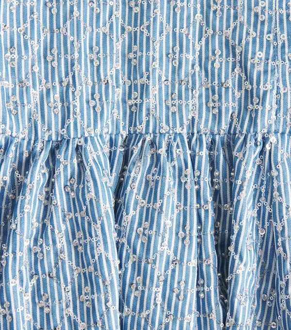 Sandro Sequined Striped Midi Dress