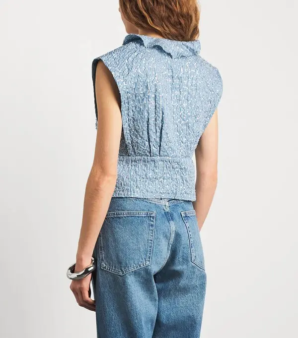Sandro Sequined Stripe Top