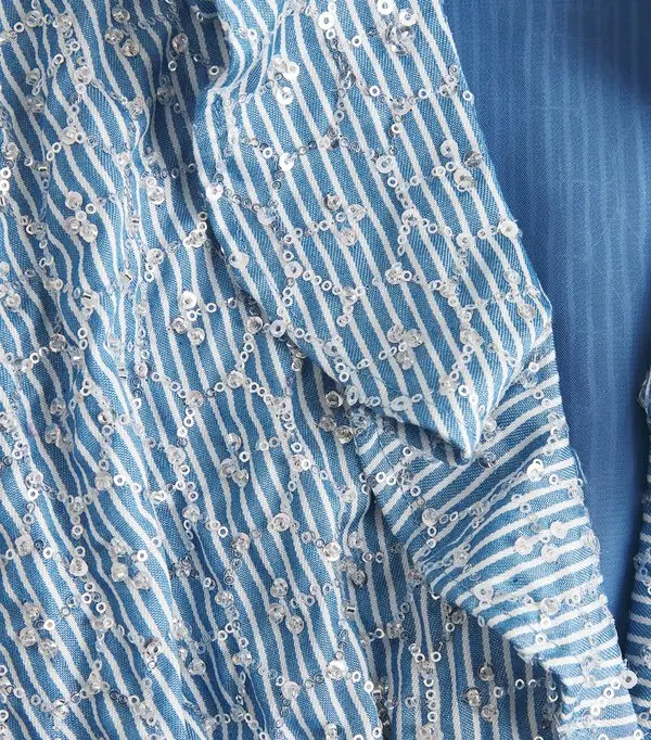 Sandro Sequined Stripe Top