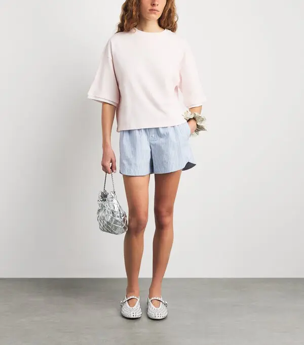 Sandro Layered Cotton T-shirt - Pink