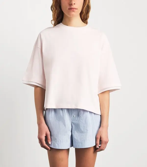 Sandro Layered Cotton T-shirt - Pink