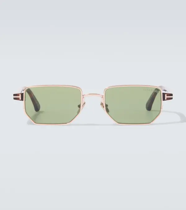 TOM FORD Rectangular Sunglasses - Gold