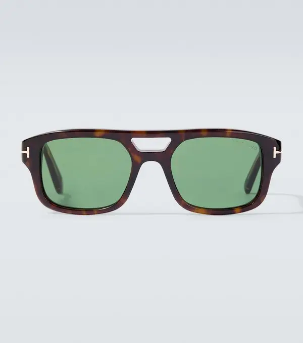 TOM FORD Square Frame Sunglasses - Brown