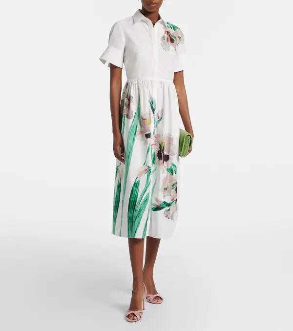 Erdem Floral Cotton Shirt Dress