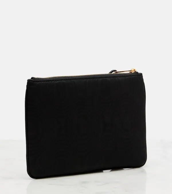 Valentino Garavani Vlogo Swarovski Embellished Pouch - Black