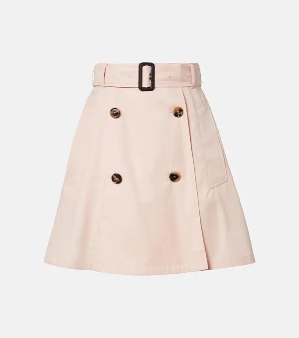 Burberry Josselyn Belted Cotton Miniskirt - Pink