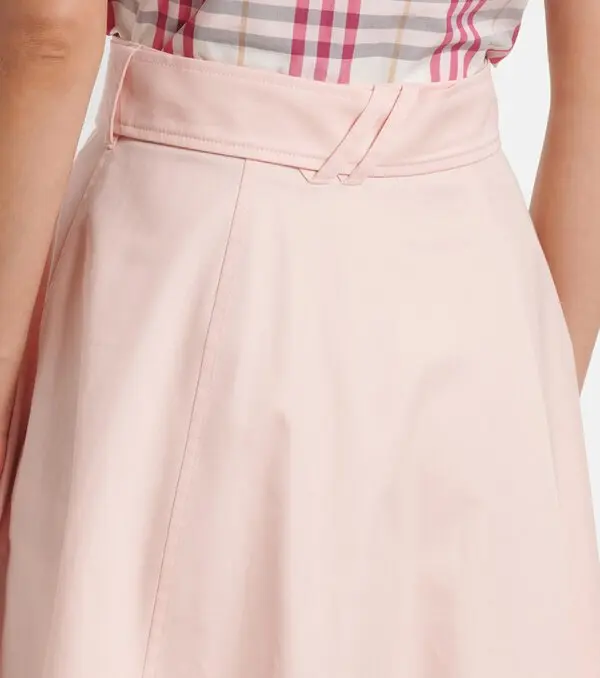 Burberry Josselyn Belted Cotton Miniskirt