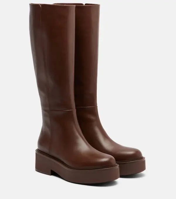 GIANVITO ROSSI Knee-high Platform Boots - Brown