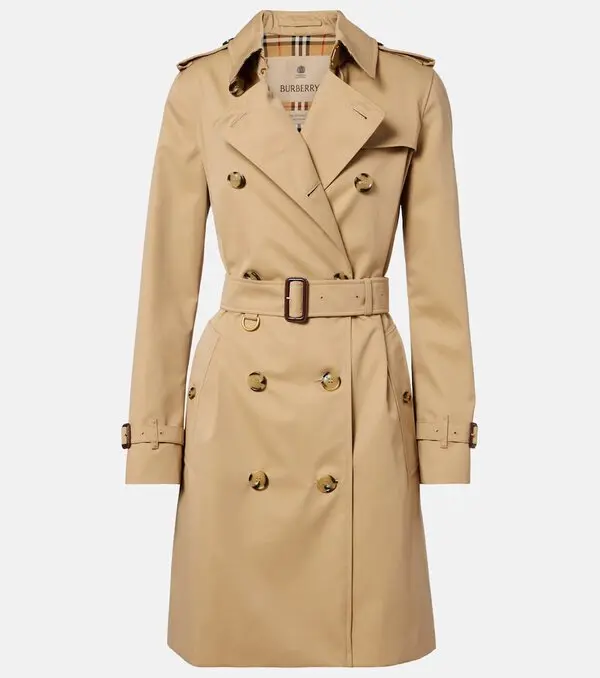 Burberry Kensington Cotton Trench Coat - Beige