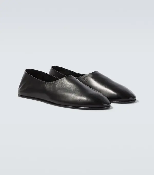 Fear Of God Ballerino Leather Slip-on Shoes - Black