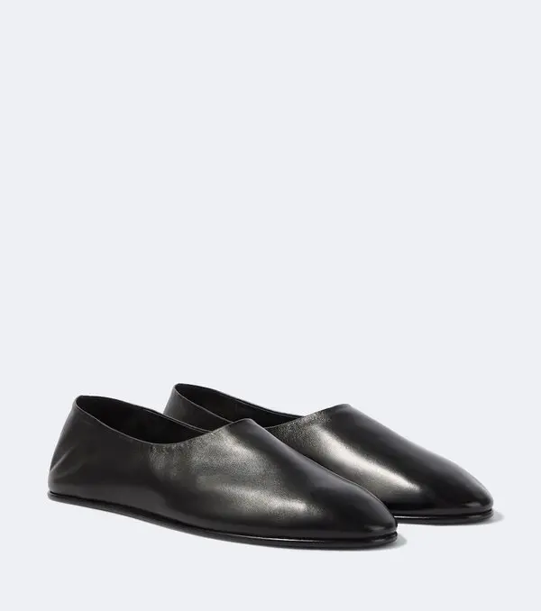 Fear Of God Ballerino Leather Slip-on Shoes - Black