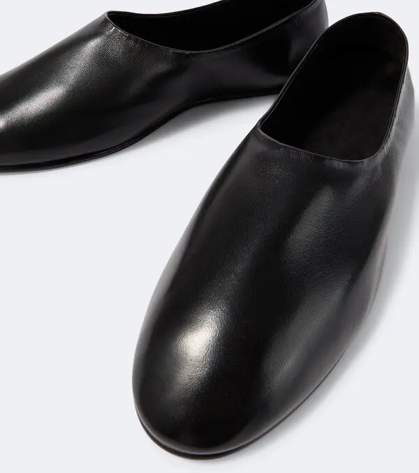 Fear Of God Ballerino Leather Slip-on Shoes - Black