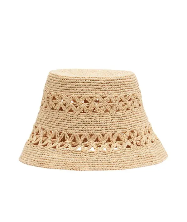 Zimmermann Raffia Bucket Hat - Beige