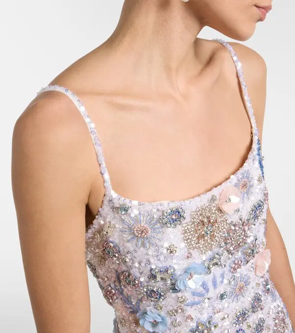 Rachel Gilbert Francesca Embellished Mini Dress