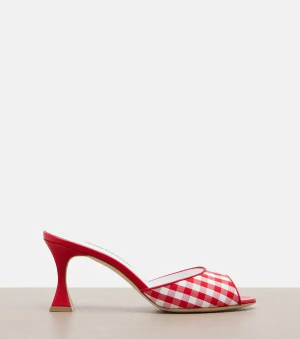 Manolo Blahnik Jadara Mules - Red