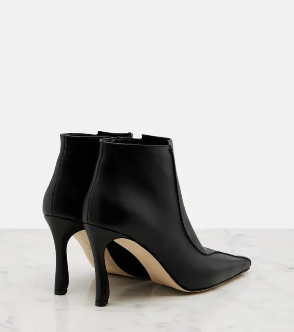 Manolo Blahnik Milleta Leather Ankle Boots
