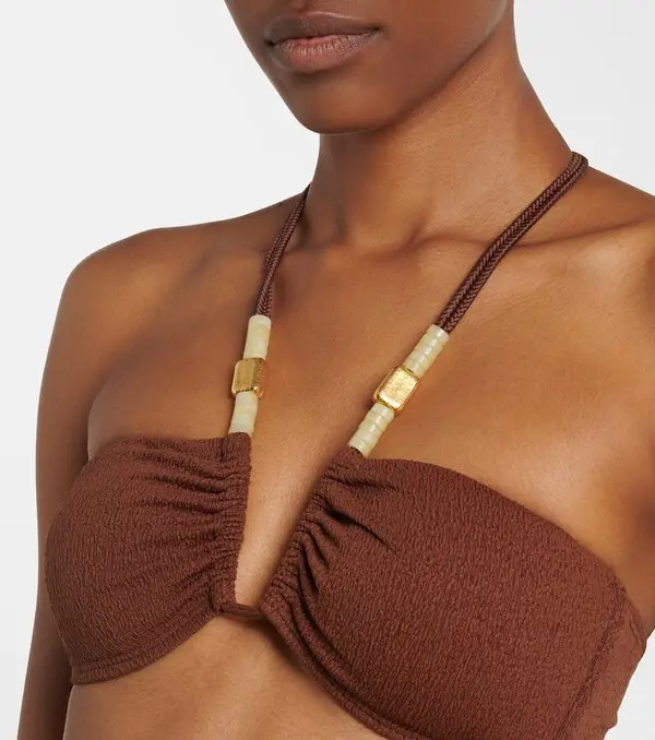 VIX PAULA HERMANNY Harper Carol Bikini Top - Brown