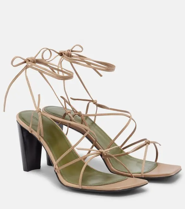 LEMAIRE Mignons Leather Sandals - Beige