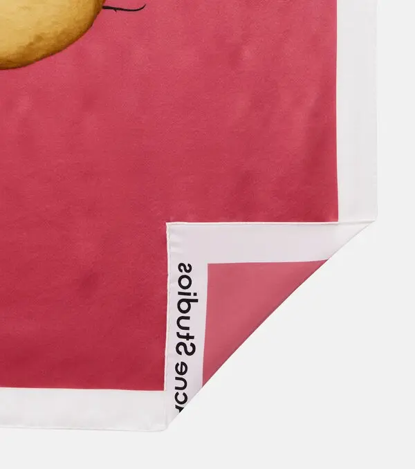 Acne Studios Floral Silk Satin Scarf