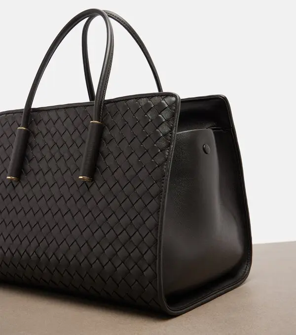 Bottega Veneta Barbara Small Intrecciato Leather Tote Bag - Brown