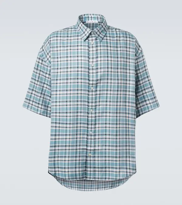 Acne Studios Plaid Oversized Flannel Shirt