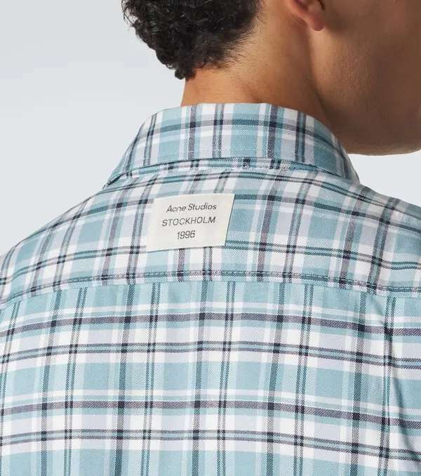 Acne Studios Plaid Oversized Flannel Shirt