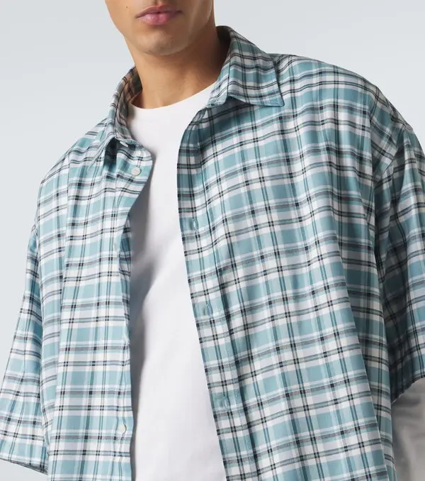 Acne Studios Plaid Oversized Flannel Shirt