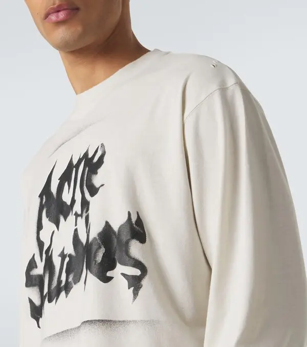 Acne Studios Logo Cotton-blend Jersey T-shirt