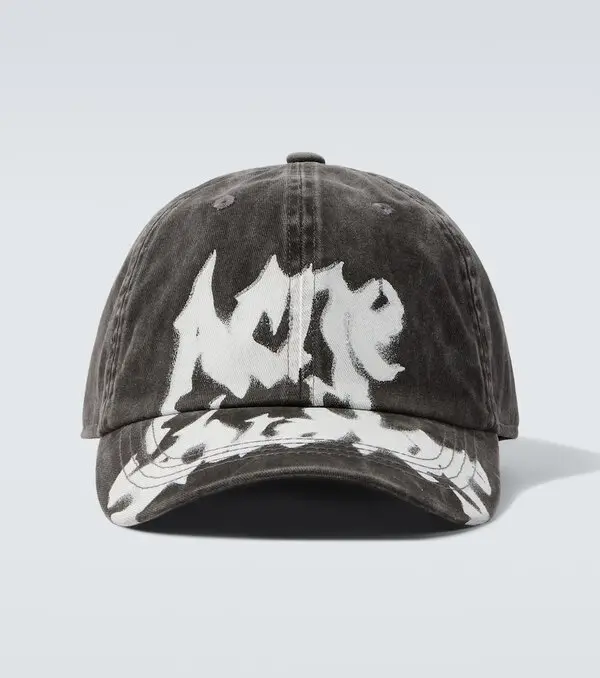 Acne Studios Cotton Twill Baseball Cap - Black