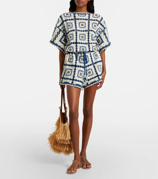 ALEMAIS Crochet Cotton Romper