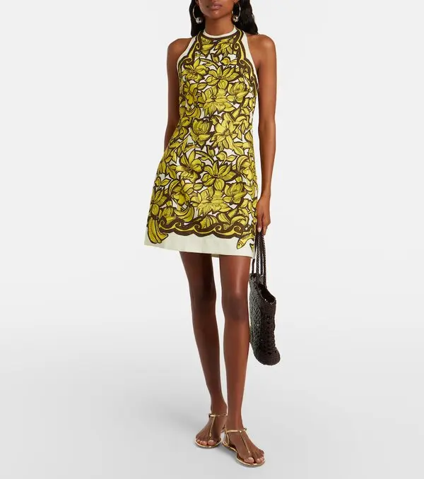 ALEMAIS Mona Floral Hemp Mini Dress