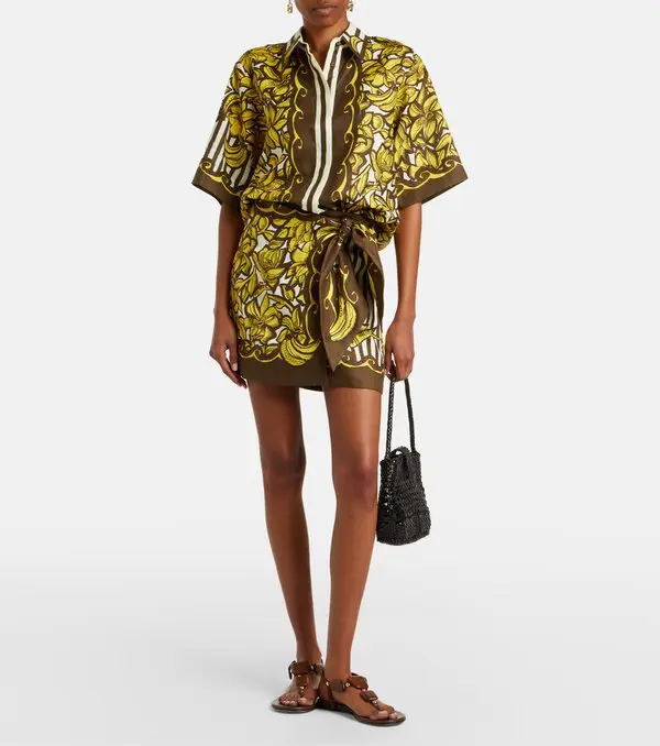 ALEMAIS Mona Floral Hemp Shirt - Yellow