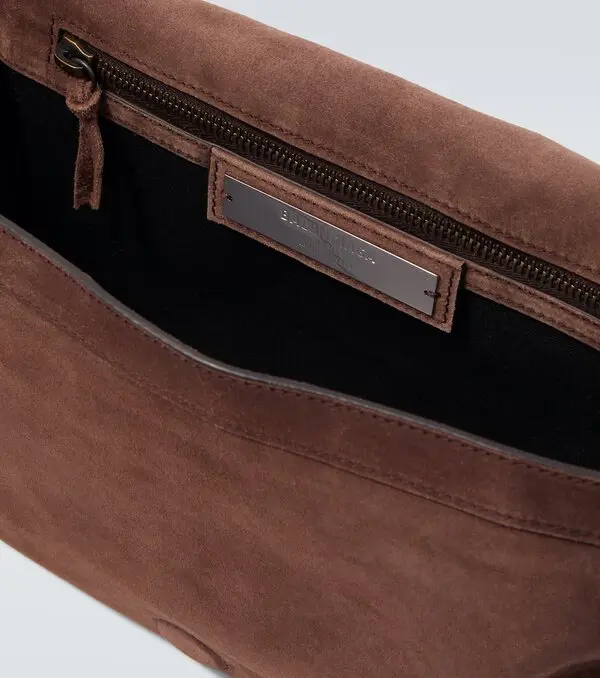 Balenciaga Le City Small Suede Messenger Bag - Brown
